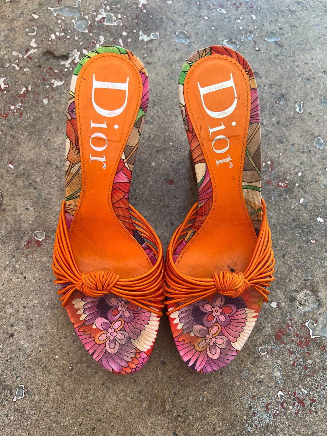 Dior Floral Print Wedges - Etsy