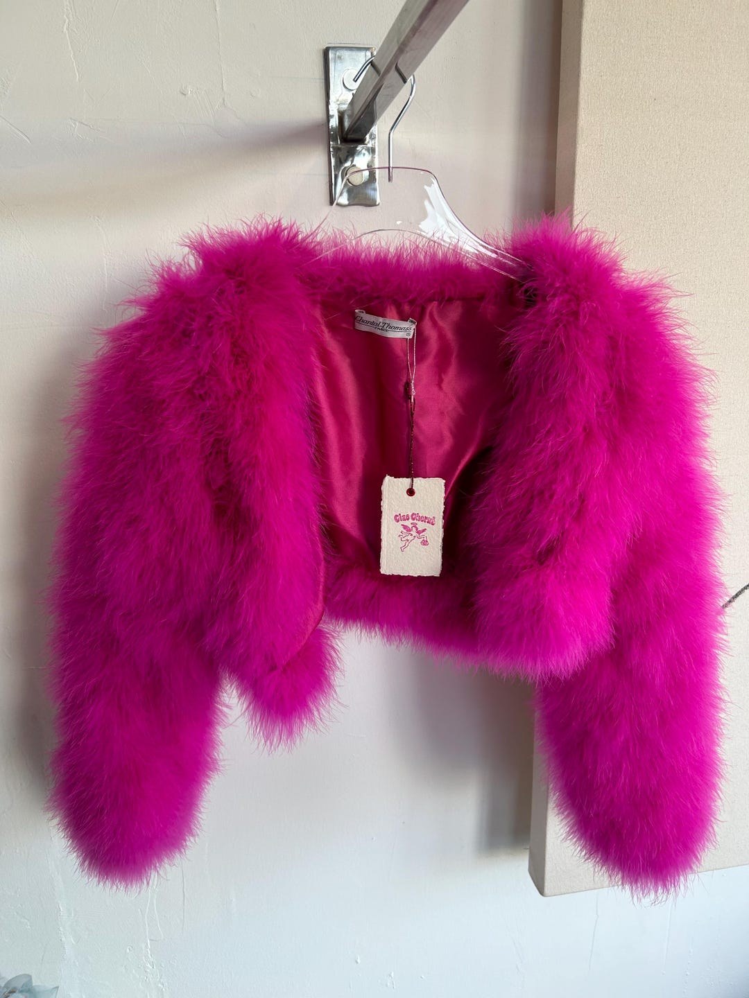 Hot Pink Feather Jacket - Etsy