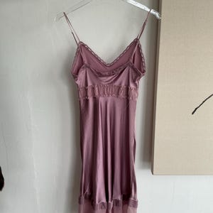 Victorias Secret Angels Purple Ribbon Slip Dress - Etsy