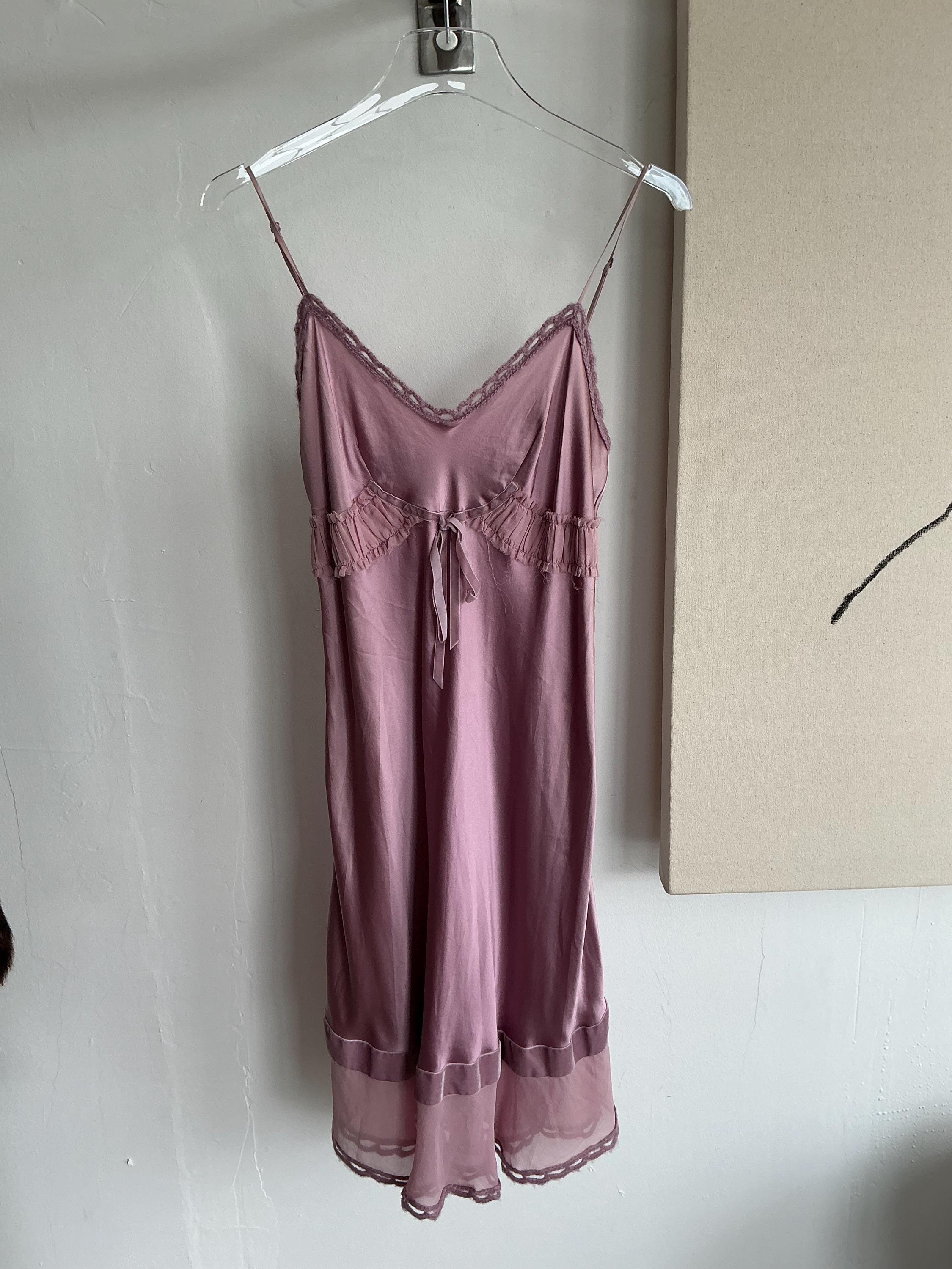 Victorias Secret Angels Purple Ribbon Slip Dress - Etsy