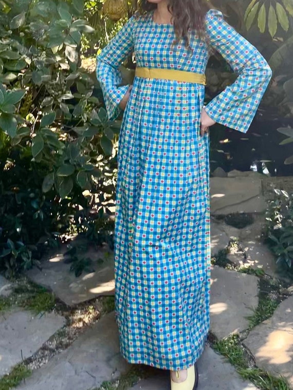 70's Cherry Long Sleeve Dress - Gem