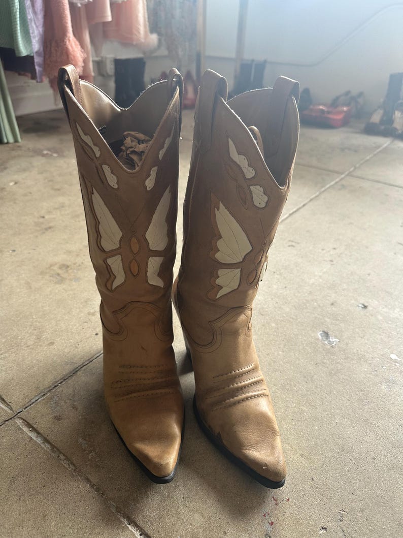 Diba Butterfly Cowboy Boots - Etsy