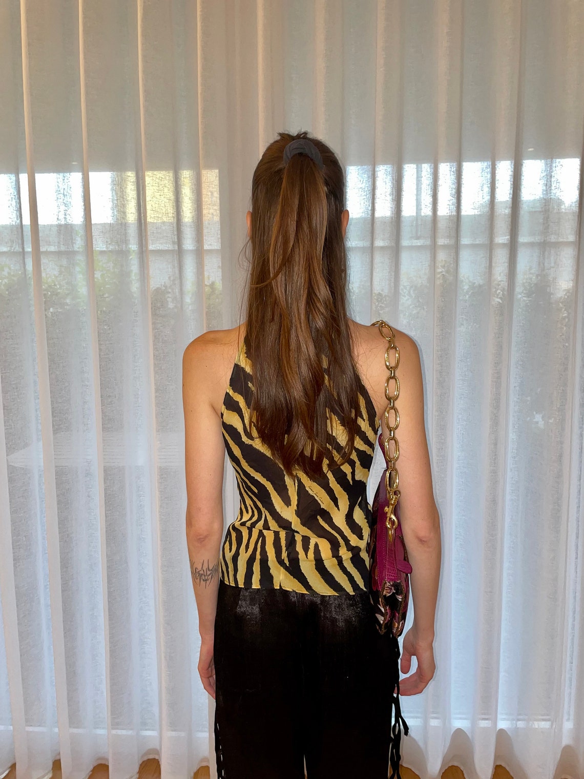 Versace Tiger Print Silk Top - Etsy