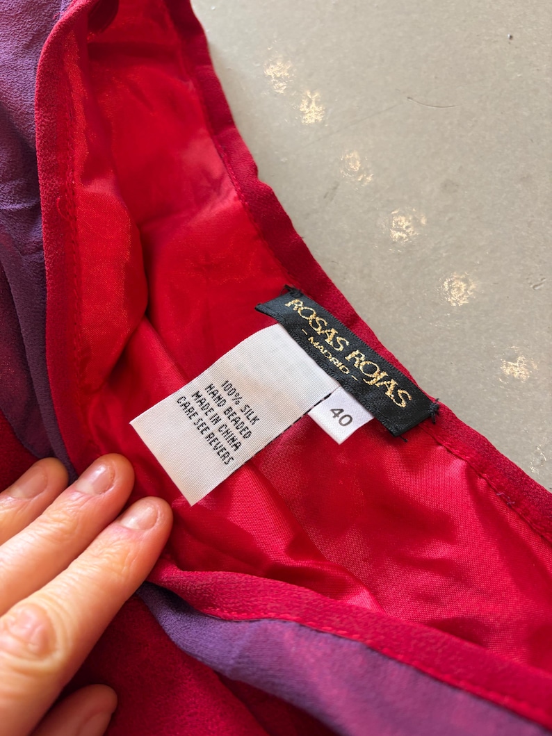 Rosas Rojas Red and Purple Silk Beaded Corset Skirt Set - Etsy