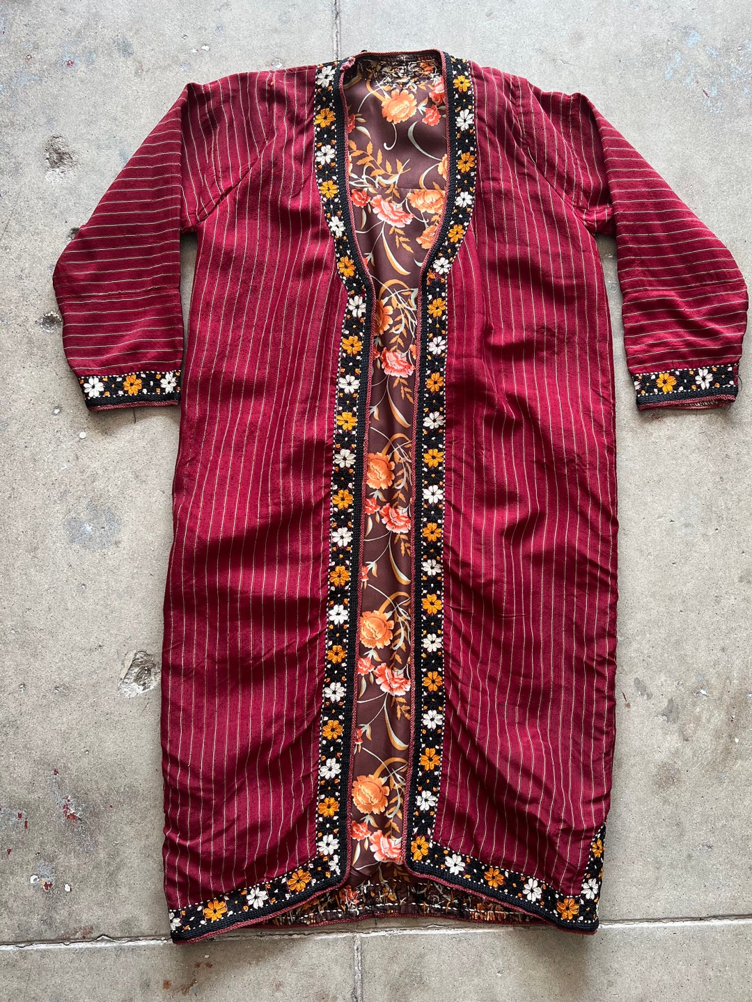 Vintage Handmade Embroidered Duster - Etsy