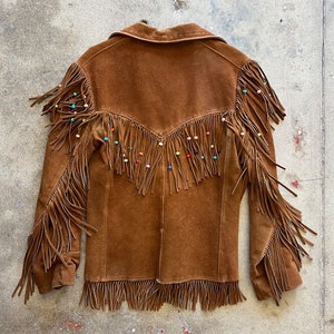 1970s Beaded Fringe Suede Jacket - Etsy