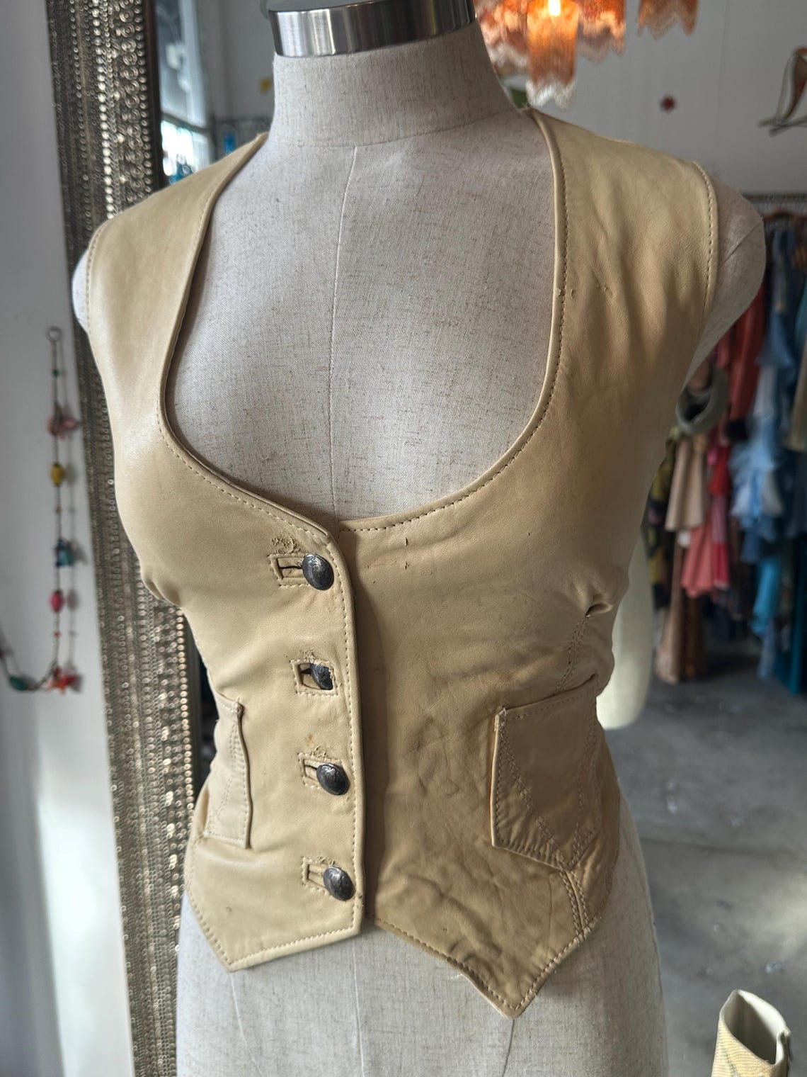 Remington West Banana Leather Vest - Etsy