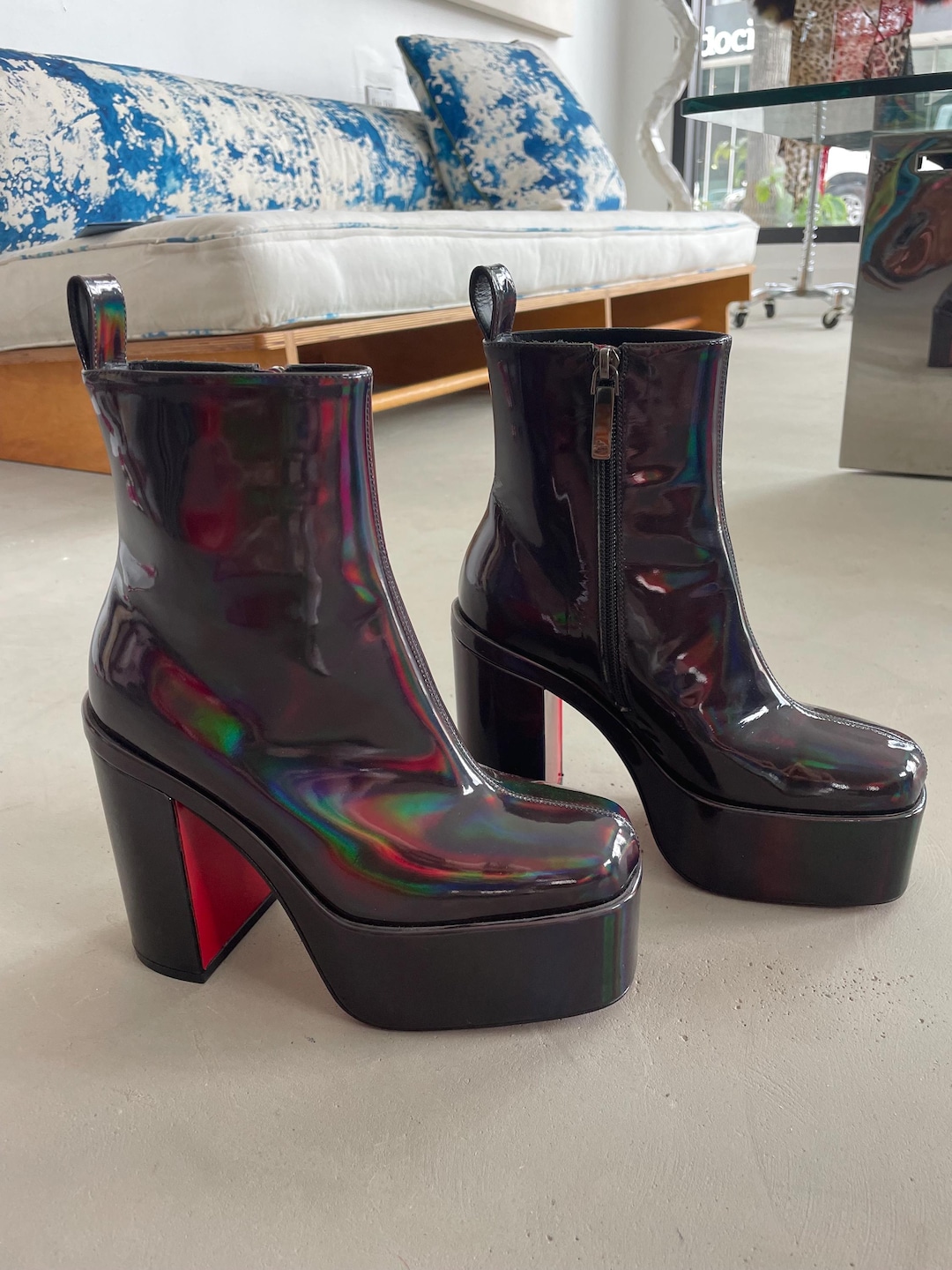 Christian Louboitin Holographic Heels - Etsy