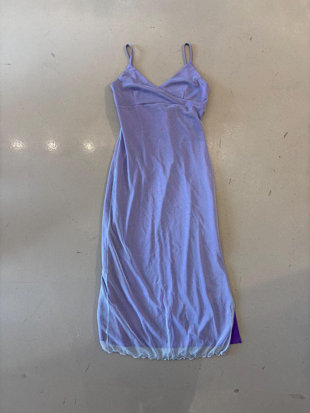 Purple Layered Mesh 'triangle' Bodycon Midi Dress - Etsy