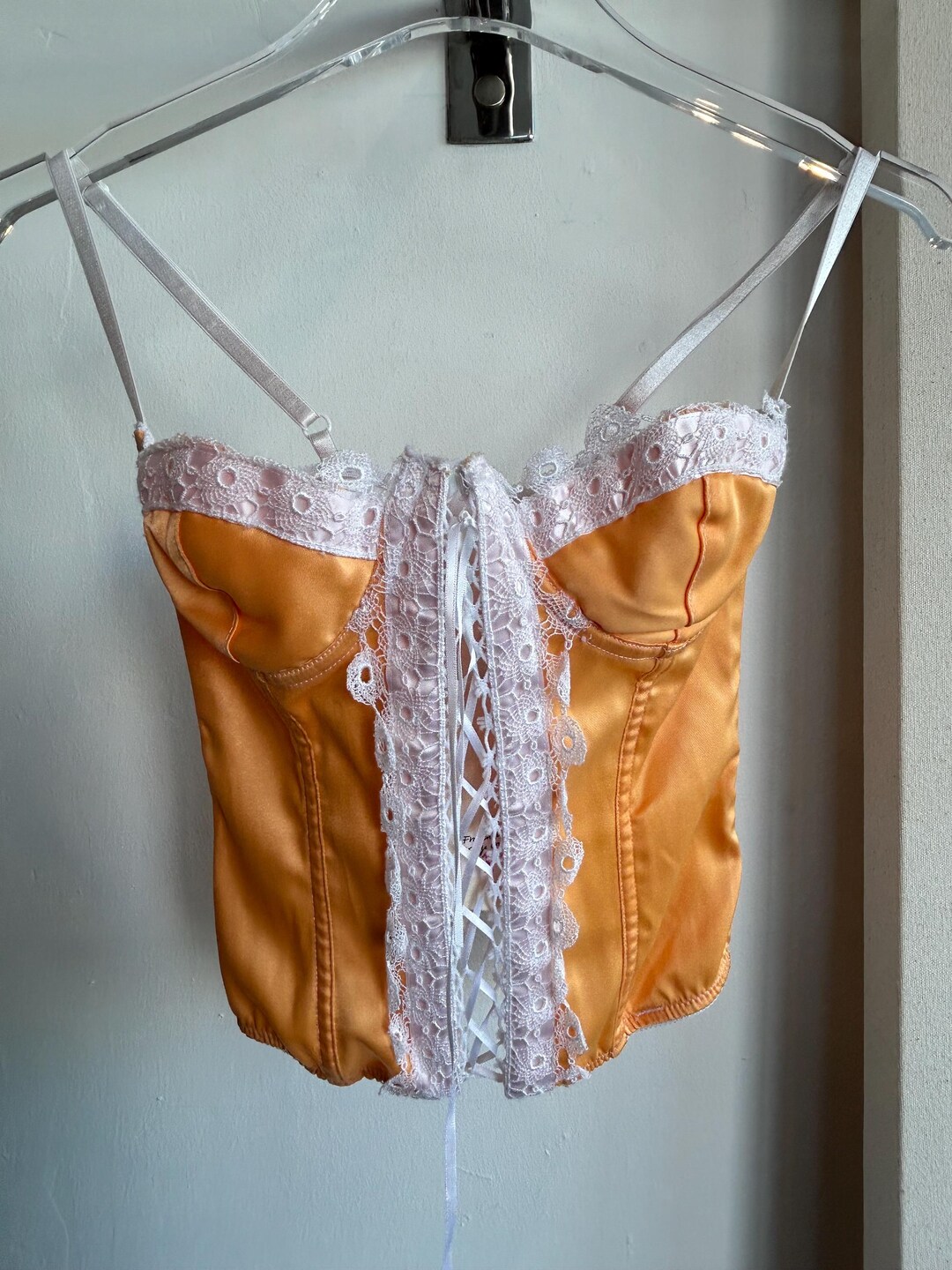Frederick’s of Hollywood Orange Corset Top - Etsy