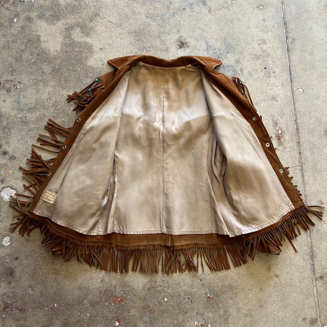 1970s Beaded Fringe Suede Jacket - Etsy