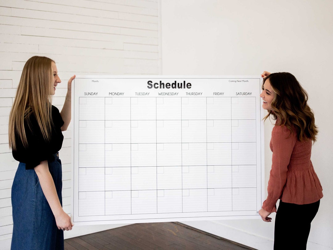 Huge Activities Printed Wall Calendars 6 or 12 Individual Months 48x36 ...