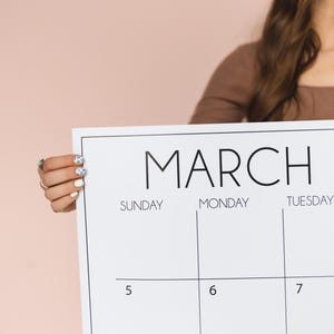 Most Popular: Extra Large Classic Monthly Printed Personalized Wall ...