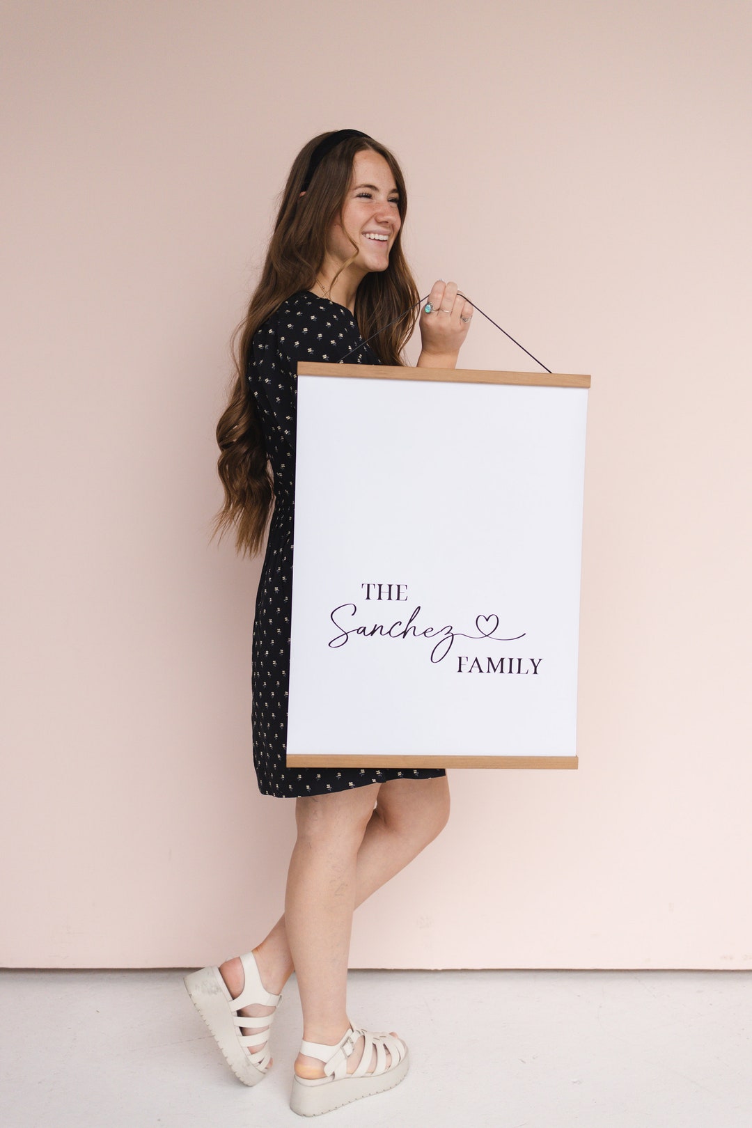 Personalized Family Poster With Wood Hanger - Etsy