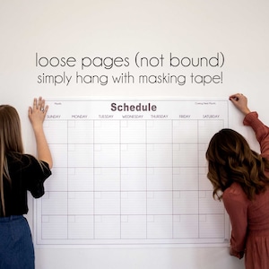 Extra Large Activity Wall Calendars - 6 or 12 Individual Months | 48 ...