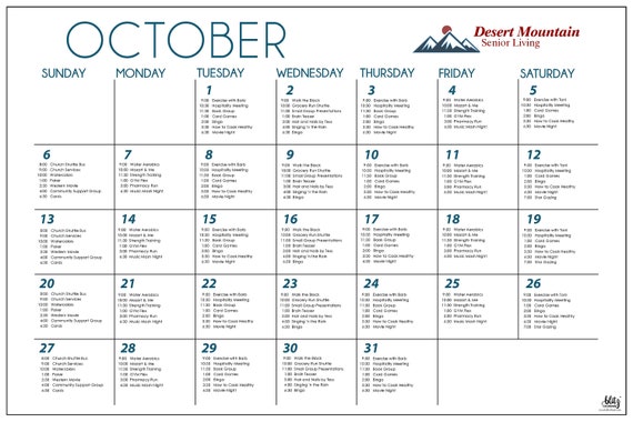 Huge Custom Event Calendar Color Printed single Month | Etsy