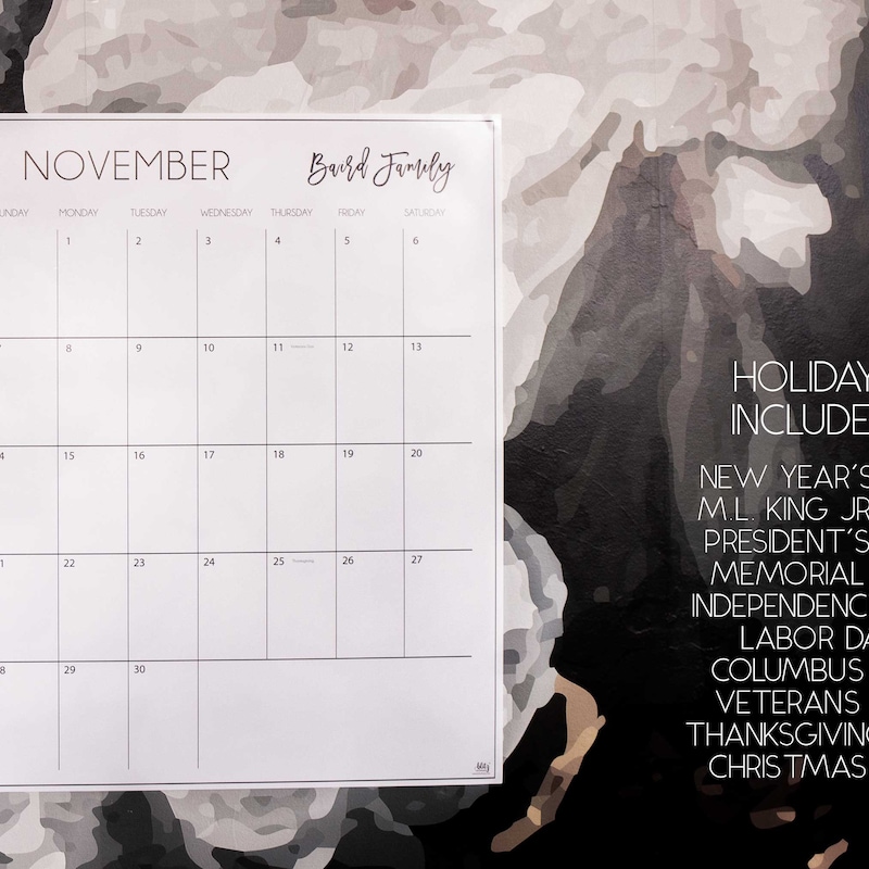 Colorful Calendar - Etsy