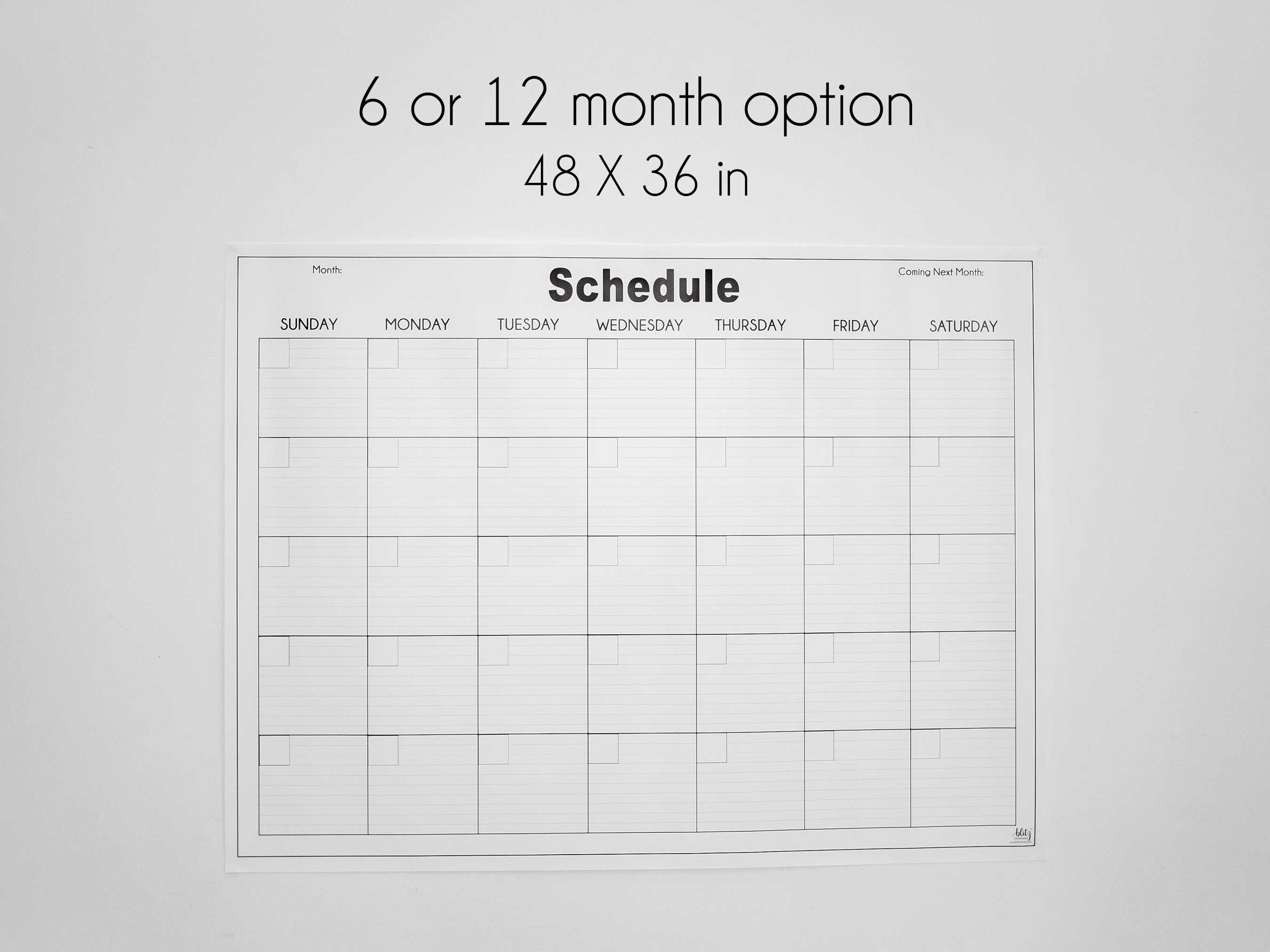 Extra Large Activity Wall Calendars - 6 or 12 Individual Months | 48 ...