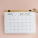 Large Personalized Wall Calendar With FREE Wood Hanger - 12 Months | 24 ...