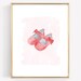 Pink Nursery Watercolor Artwork Bundle of 6 Art Prints for Gallery Wall ...