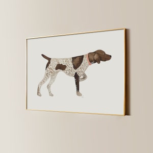 Watercolor German Shorthaired Pointer Art Print, Watercolor Nursery ...