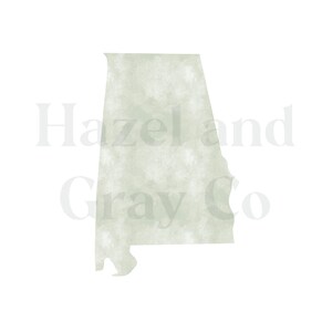 Alabama Green State Watercolor Physical Print, Home Decor, Gift for ...