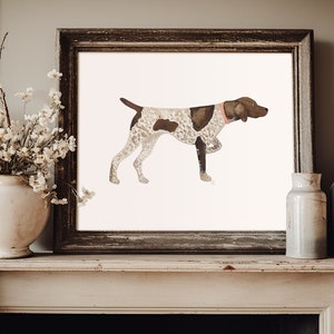 Watercolor German Shorthaired Pointer Art Print, Watercolor Nursery ...