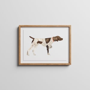 Watercolor German Shorthaired Pointer Art Print, Watercolor Nursery ...