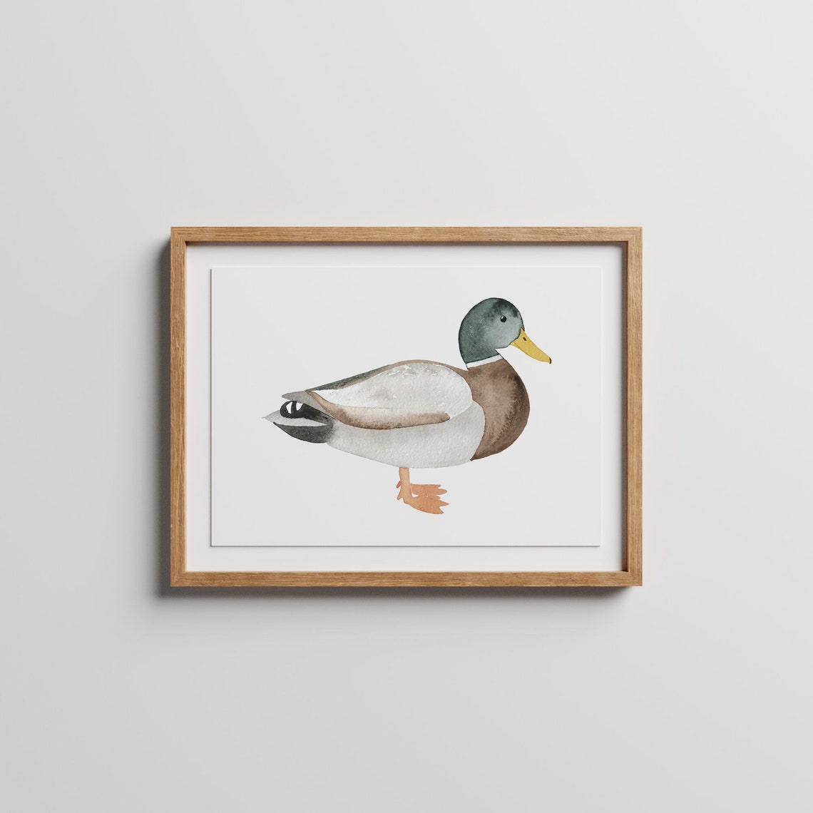 Watercolor Mallard Duck Print Watercolor Nursery Decor - Etsy