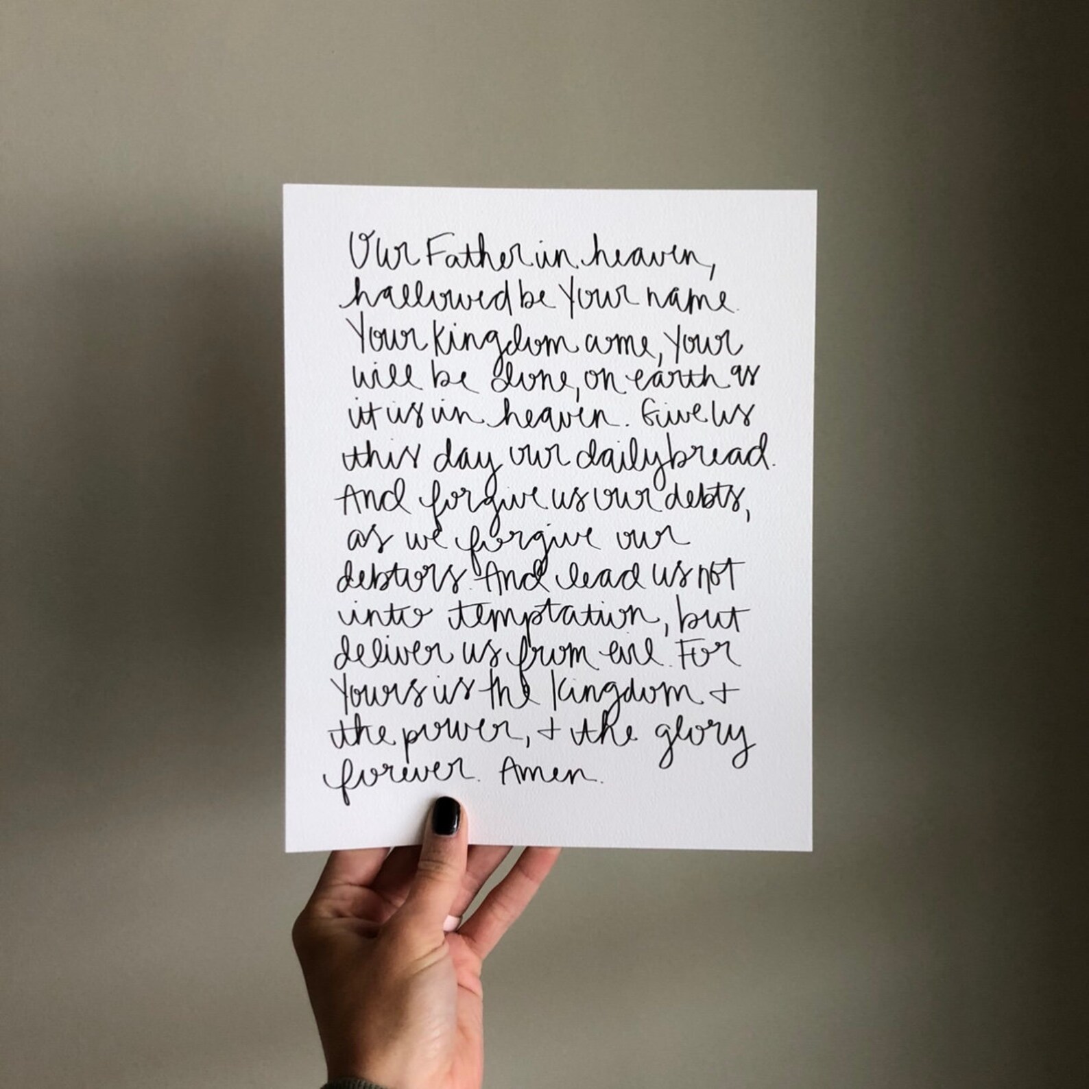 The Lords Prayer Pen and Ink Print Verse Print Prayer Life | Etsy