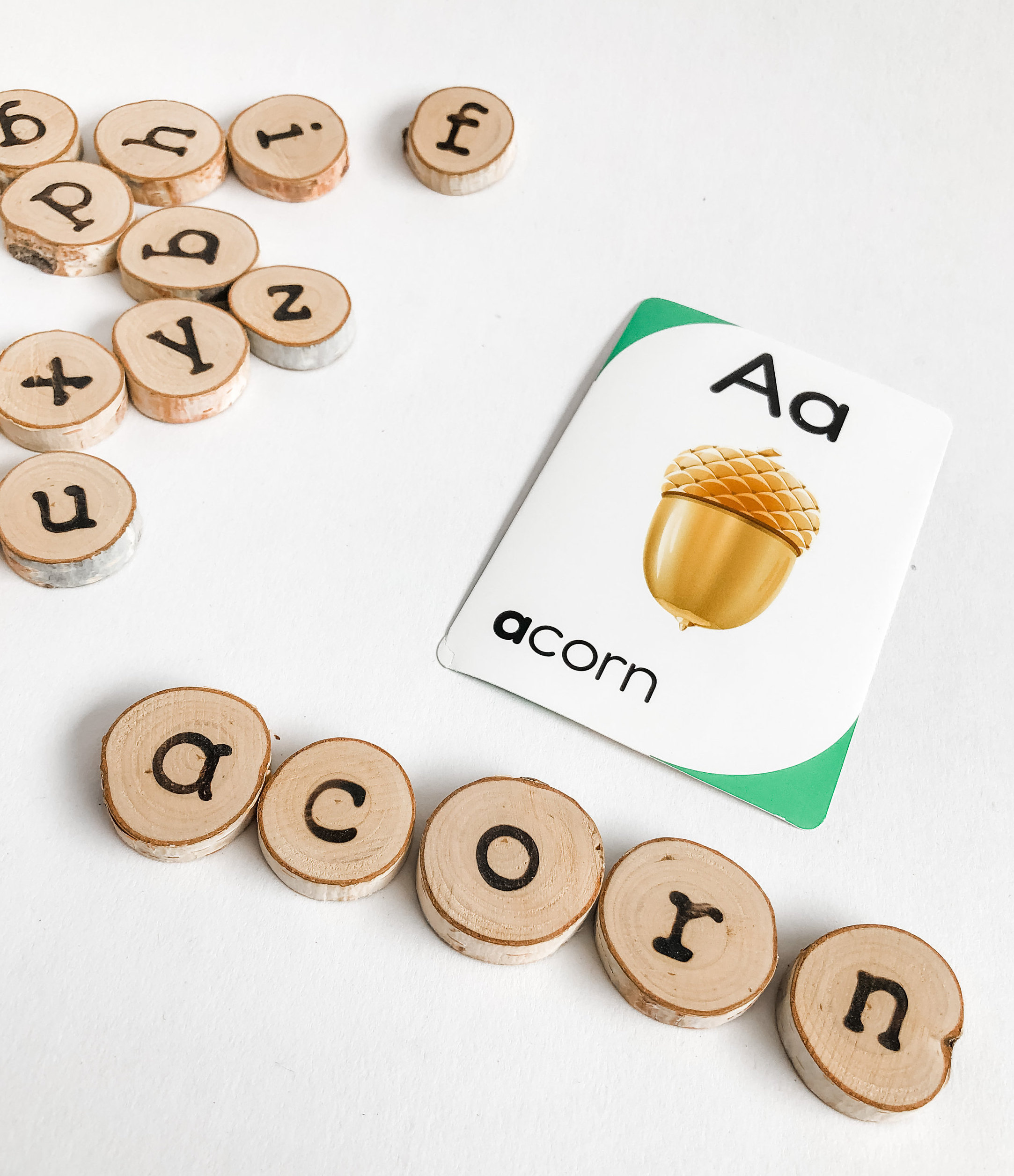 Natural Lower Case Letter Set Wood Slice Alphabet Magnets - Etsy