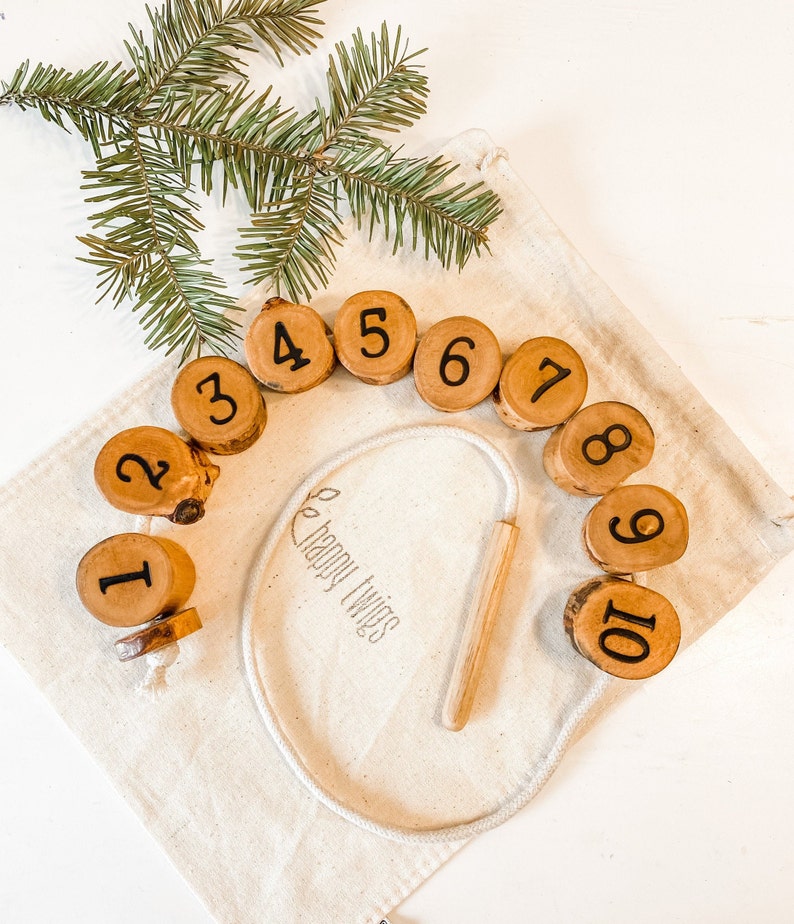 Wood Slice Lacing Toy Threading Numbers Toy - Etsy