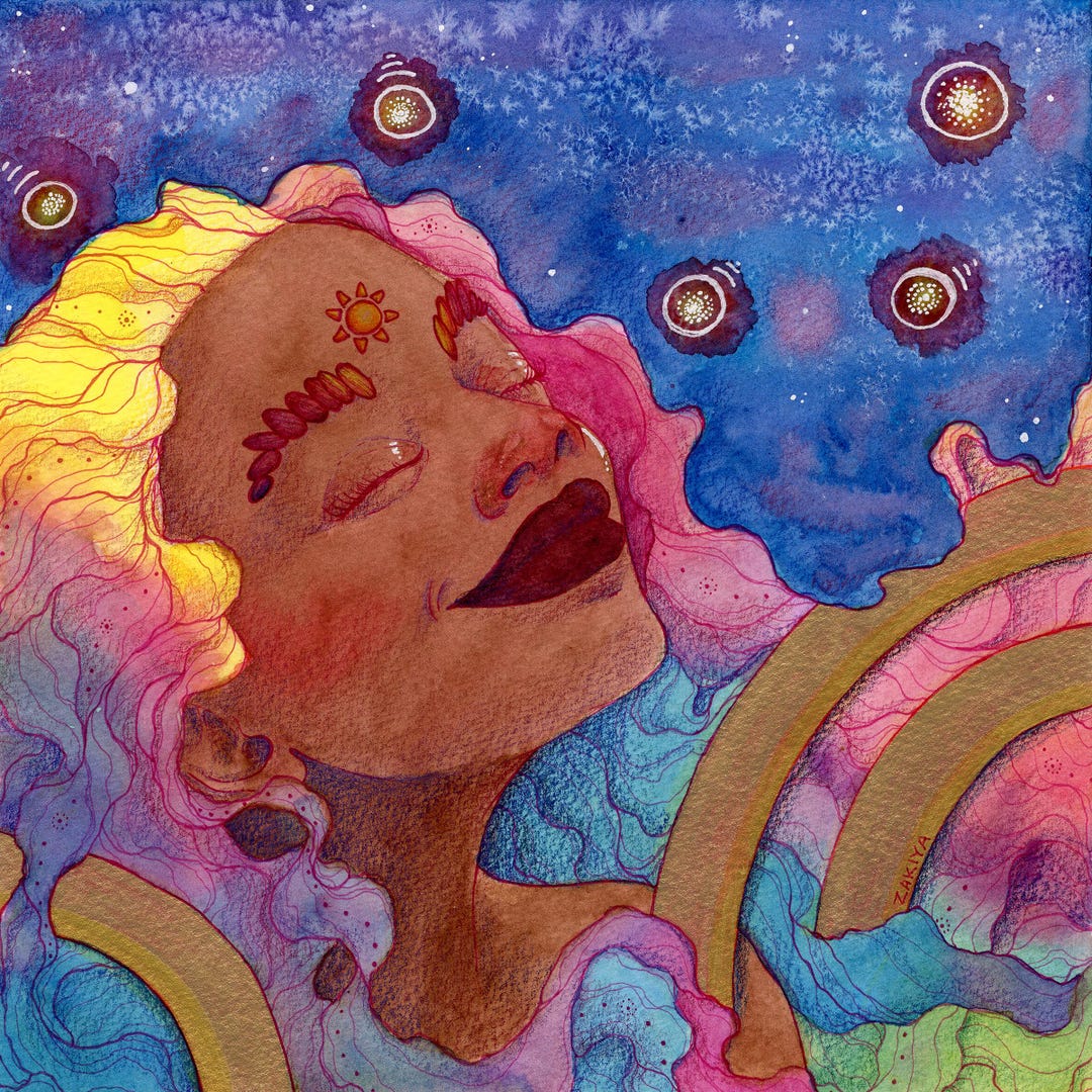 Calm | Fantasy Art | Goddess Art | Celestial Art | Fine Art Print | 8x8 ...