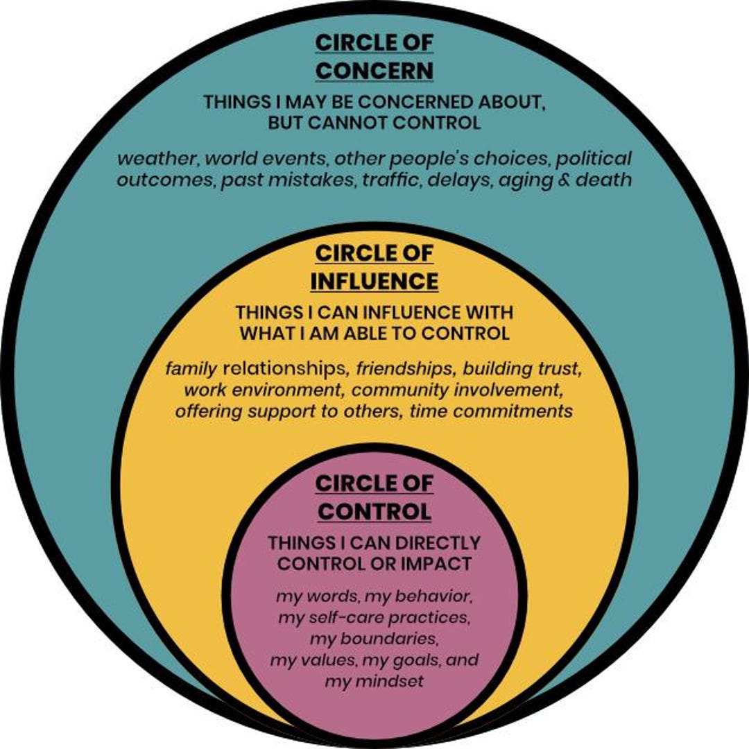 LOCUS OF CONTROL Wheel | Lightweight Wood | Circle of Influence ...