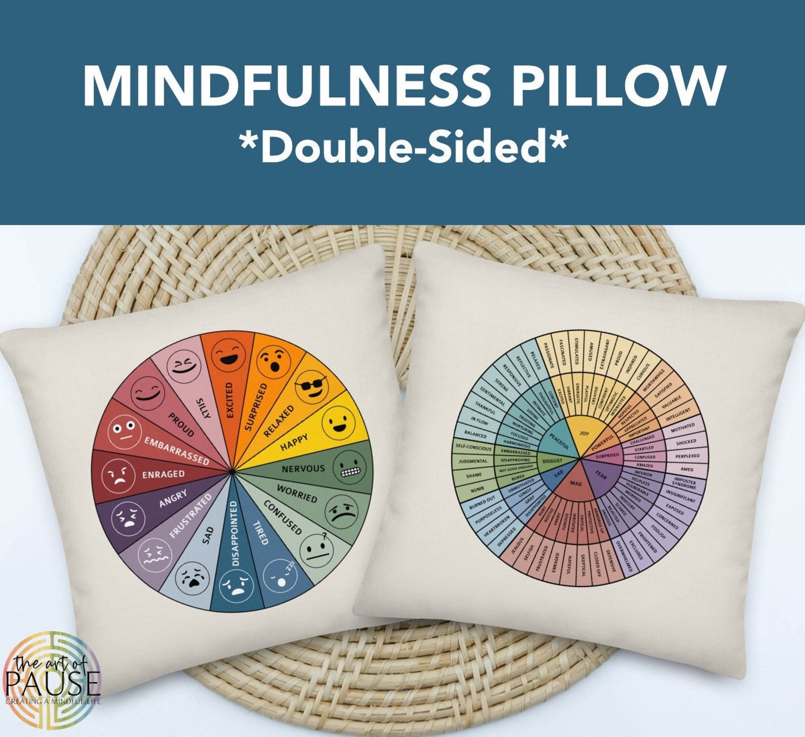 DOUBLE EMOTION WHEEL | Feelings Circle | Play Therapy | Mindful ...