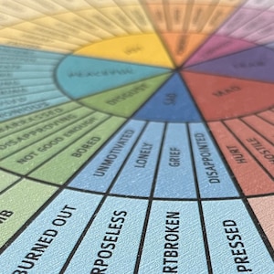 HANDHELD EMOTION WHEEL | Lightweight Wood | Feelings Circle ...