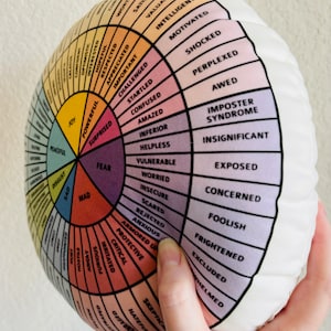 ROUND EMOTION PILLOW | Feelings Wheel | Therapist | School Counselor ...