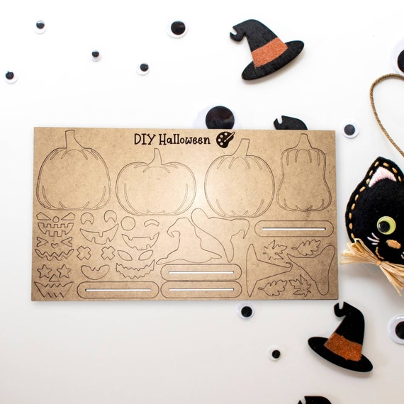 Halloween Jack O Lantern Pumpkin Build Your Own Kid Paint Kits - Etsy