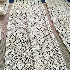 Beautiful Handmade Crochet White Lace for Mexican Ethnic Dress Vintage ...