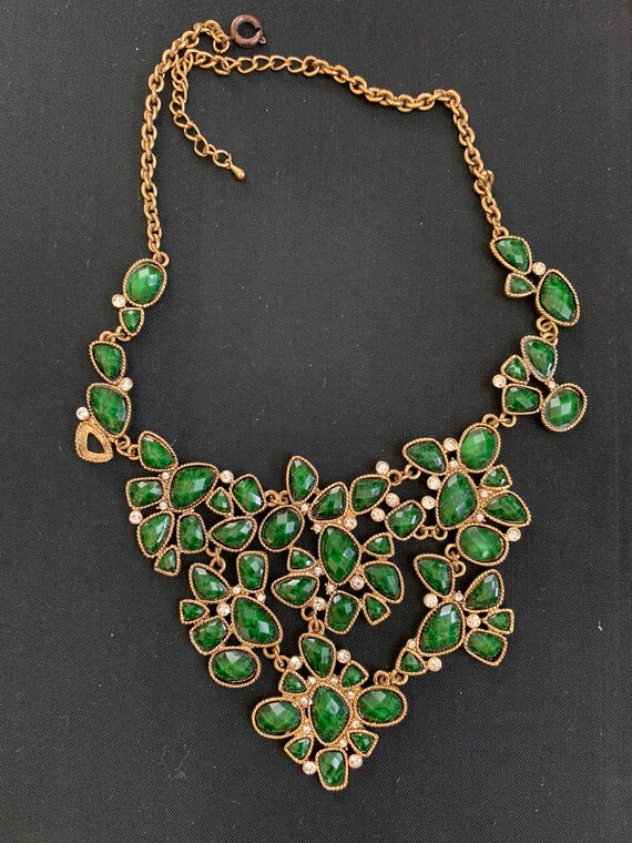 green faceted rhinestones - Gem