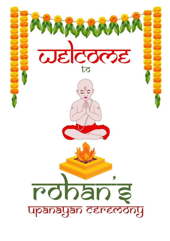 Upanayanam Welcome Sign Customised to Include Name Date - Etsy India