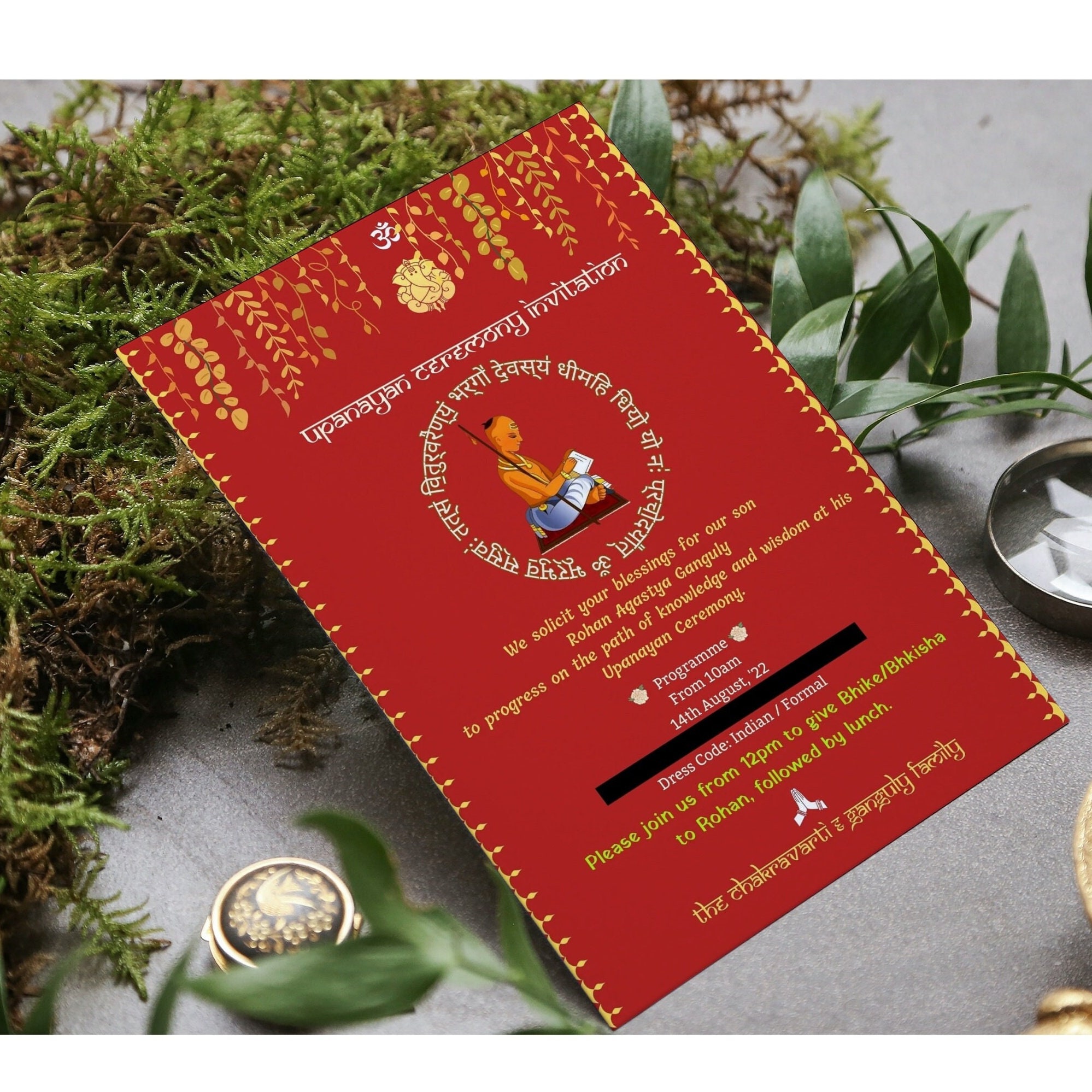 Customisable Upanayanam Digital Invitation Yagnopavith Sanskar in ...