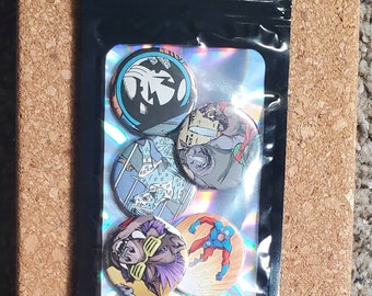Comic Book, DC and Marvel 6 Pin Pack Random or Choose 1 Inch Pinback ...