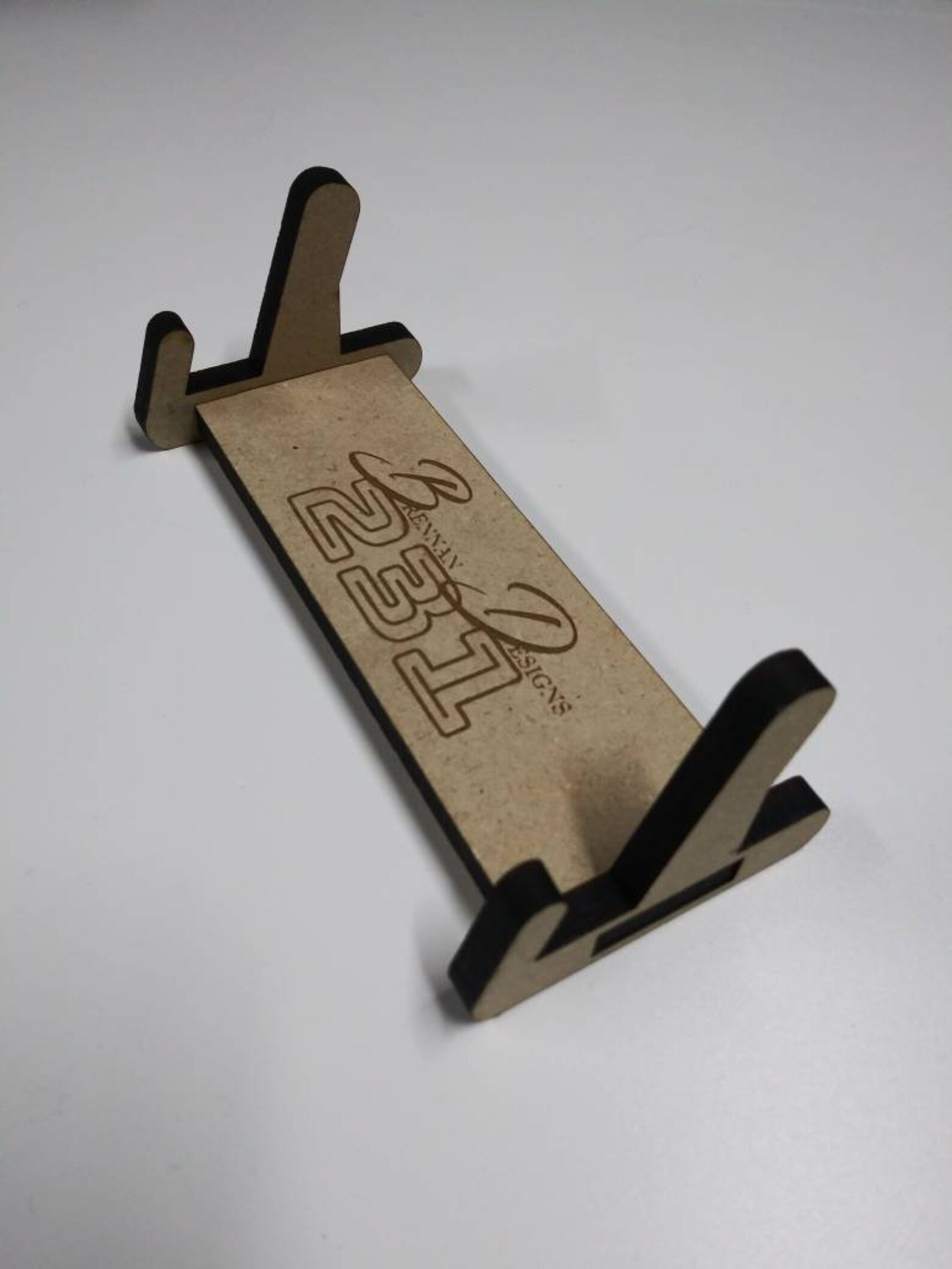 Simple Horizontal Cell Phone Stand SVG / PDF Cut File for Glowforge - 5 ...