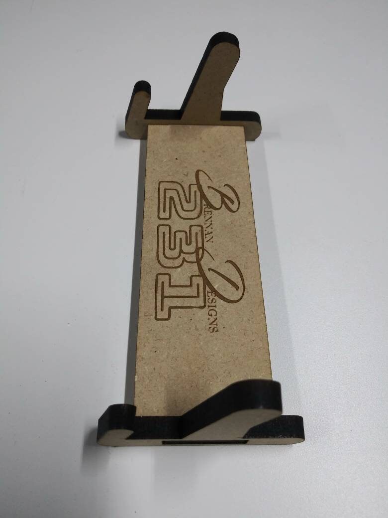 Simple Horizontal Cell Phone Stand SVG / PDF Cut File for Glowforge - 5 ...