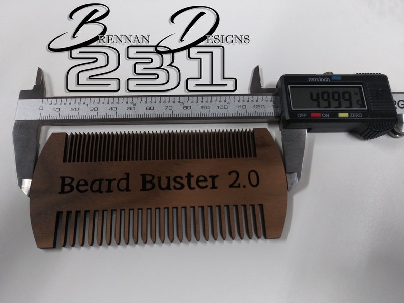 Beard Buster 2.0 Beard Comb Glowforge Cut File - SVG / PDF Format ...
