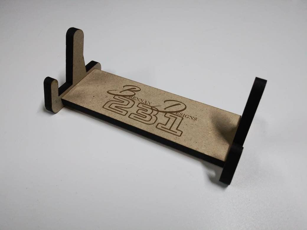 Simple Horizontal Cell Phone Stand SVG / PDF Cut File for Glowforge - 5 ...