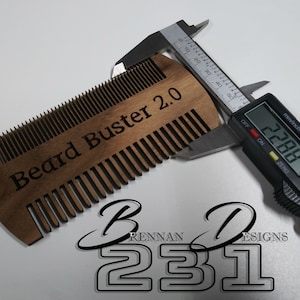 Beard Buster 2.0 Beard Comb Glowforge Cut File - SVG / PDF Format ...