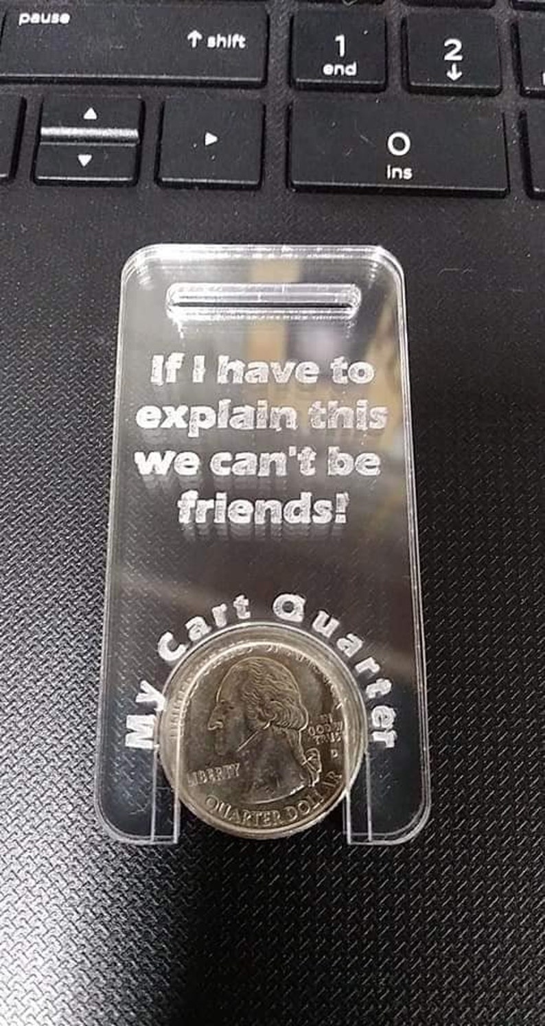 Shopping Cart Quarter Holder SVG Glowforge Laser Cut File - COMMERCIAL ...