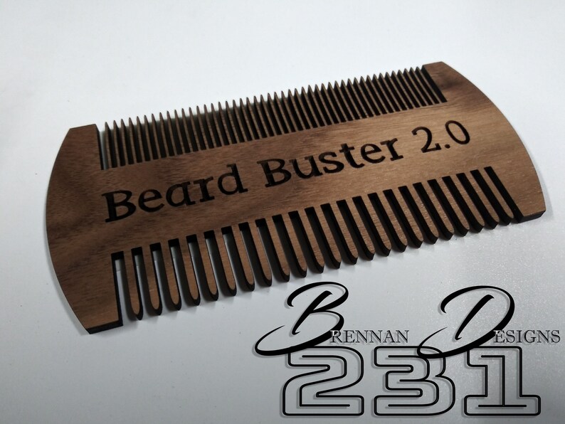 Beard Buster 2.0 Beard Comb Glowforge Cut File - SVG / PDF Format ...